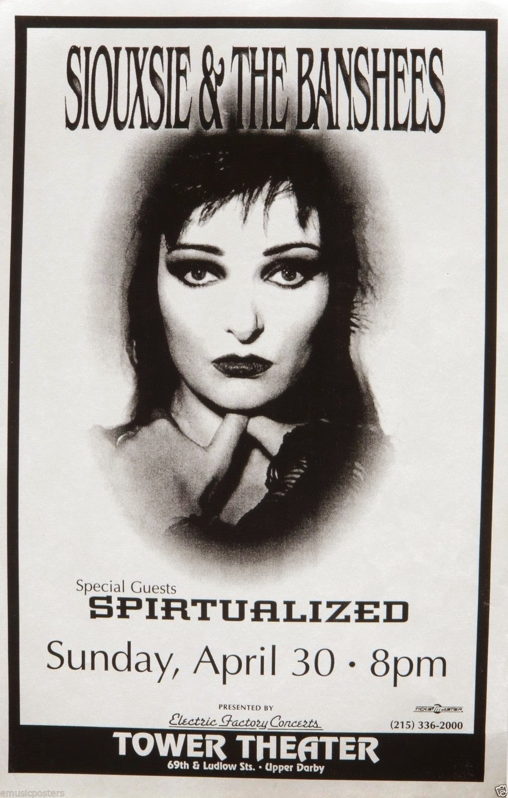 1994-04-30 – TOWER THEATER, PHILADELPHIA, USA – SUPPORTING SIOUXSIE AND ...